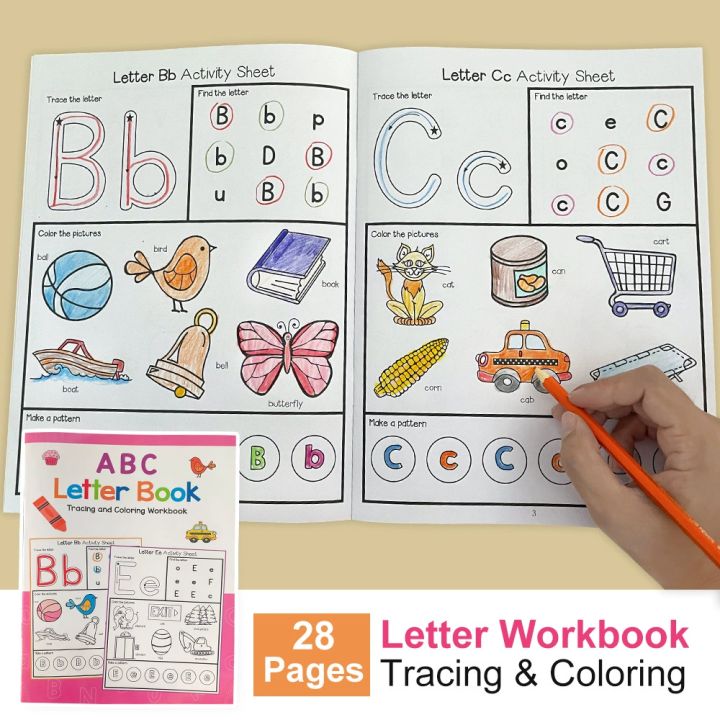 Letters A-Z Alphabet Phonics Practice Workbook Preschool Learning ...