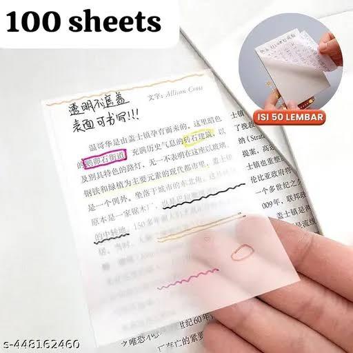 DailyRest Waterproof Transparent Sticky Notes 100 Sheets - 3x3 See ...