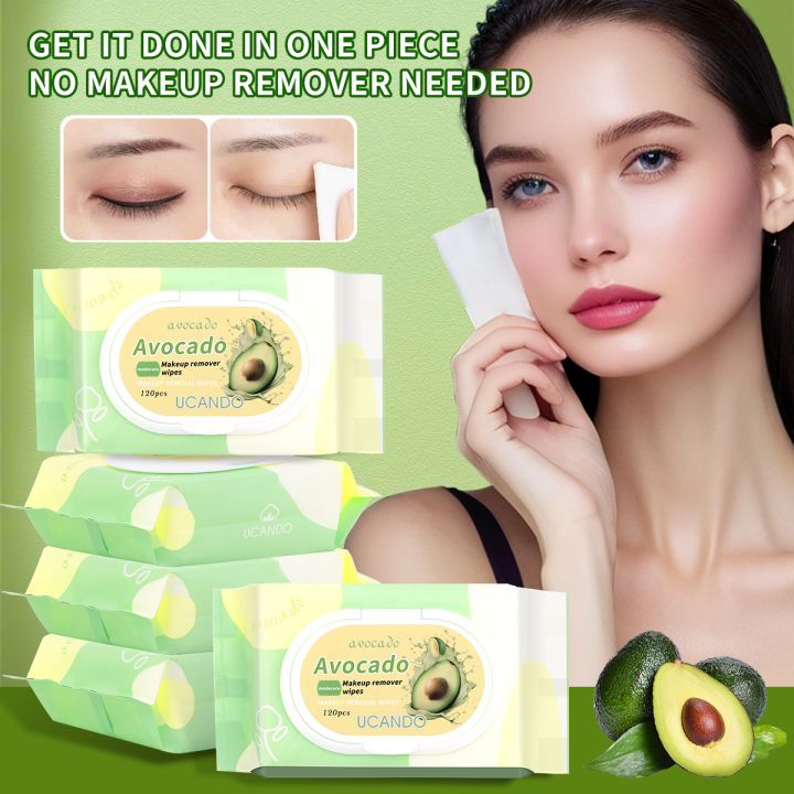 A pack of makeup remover wipes, facial and eye makeup remover, mild and ...