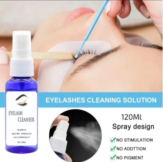 Eyelash Cleaner Spray Gentle Deep Lash Cleaning for Eyelash Extensions ...