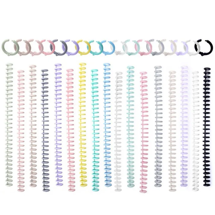 30 Holes Loose-leaf Plastic Binding Ring Spring Spiral Rings Binder ...