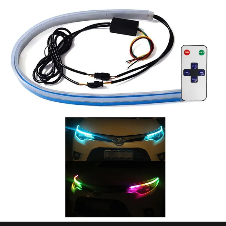 Car LED Light Strips Flexible 24inch With Remote | Daraz.pk
