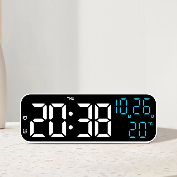 Digital Alarm Clock Temperature and Date Week Display Night Mode Table ...