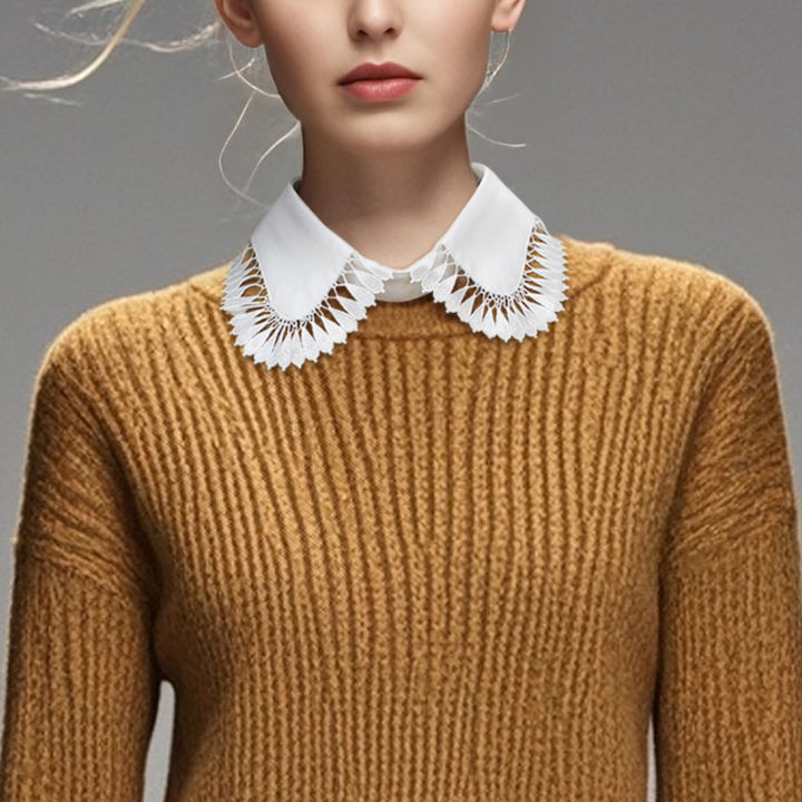 Fashionable false collar. Hollow out lace design. False collar for ...