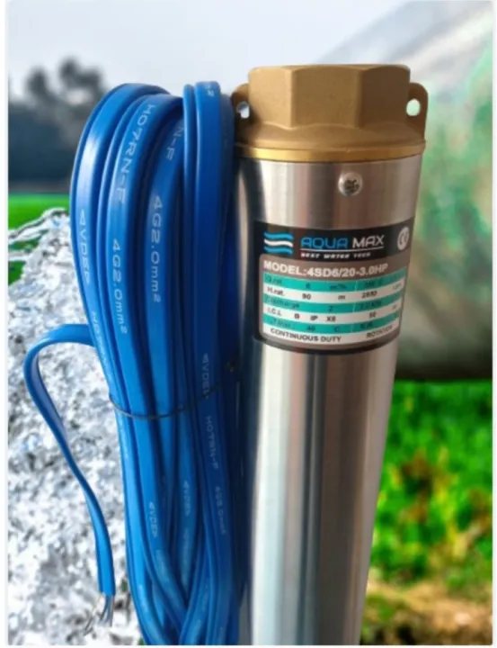 HP 3 THREE PHASE / DIAMETER 4" OUTLET 2" DEEP SUBMERSIBLE PUMP WITH 30M ...