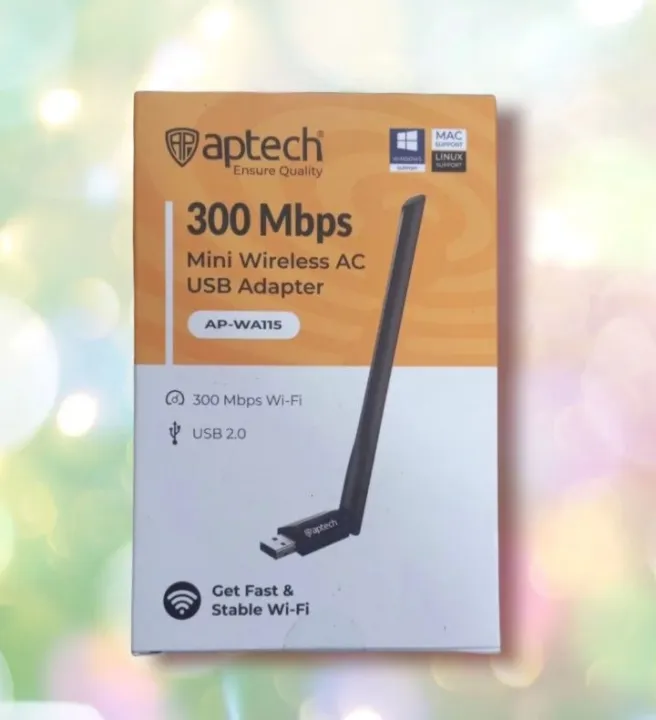 Aptech USB 300 Mbps Antenna Wireless Adapter | Daraz.com.bd