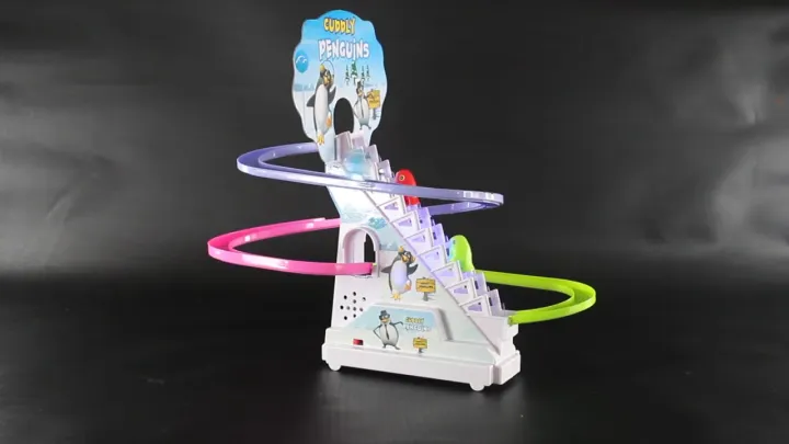 Funny Penguin Slider Racing Track Toy with Flashing Lights & Music ...