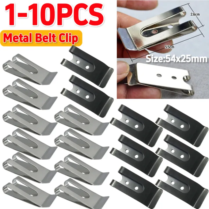 Metal Belt Clip Holster Sheath Belt Clip Double Holes Clasp Spring ...