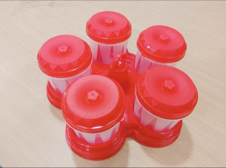 Diamond Masala Jar (5pcs) Set: Organize Your Spices in Style with the ...