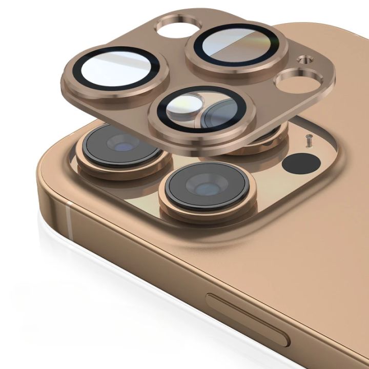 Metal Ring Camera Lens Protectors Glass for iPhone 16 Pro Max Plus ...
