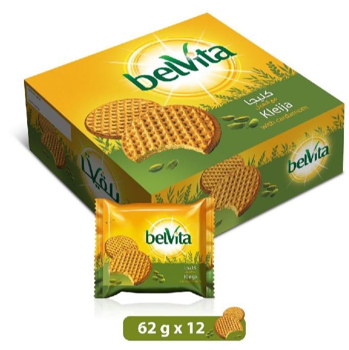 Belvita Biscuits Kleija Biscuits with cardamom flavor 12×62g | Daraz.pk