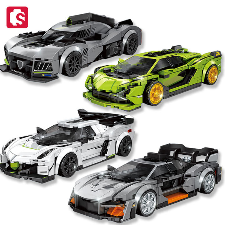 SEMBO BLOCK Sports Car Supercar Assembly Building Blocks MOC Racing ...