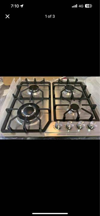 KROME stainless steel 4 burner hob/ gas cooker with 2 year warranty ...