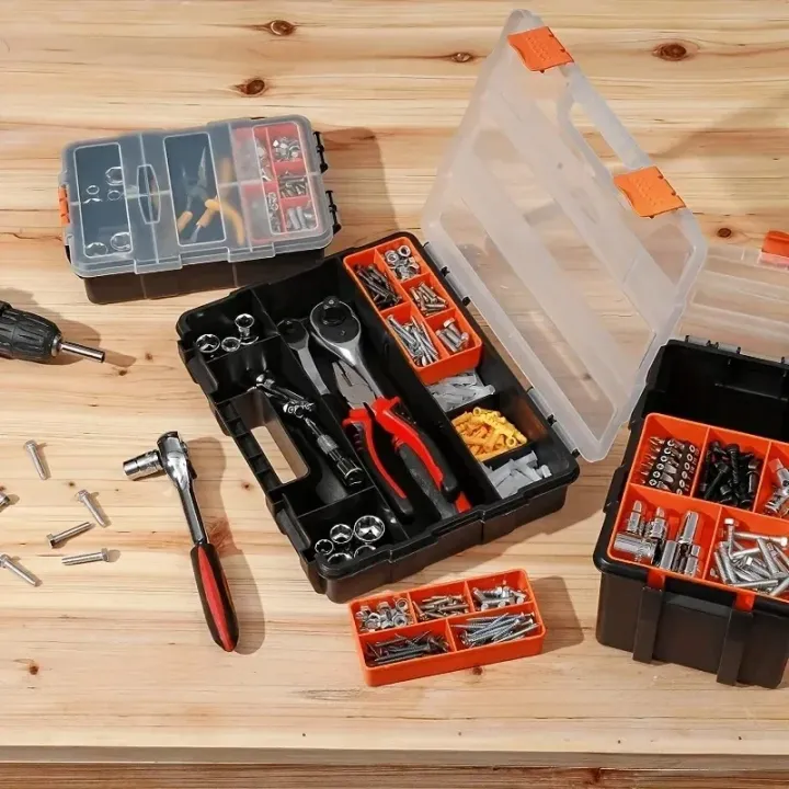 Multi-Grid Combination Screw Storage Box Portable Parts Box Hardware ...