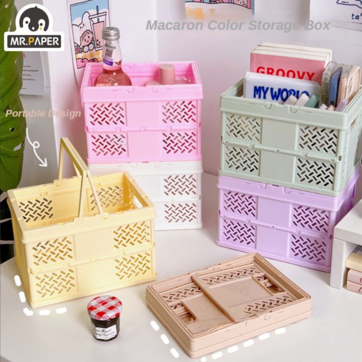 Mr. Paper 6 Style INS Style Folding Storage Basket Multi-Function ...