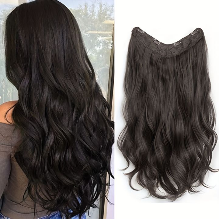 Synthetic Long Wavy U-shaped Clip In Hair Extensions 16Inch/20Inch ...