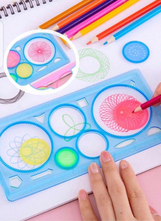 Multi Shaped Plastic design Ruler Painting Drawing Template Oval ...