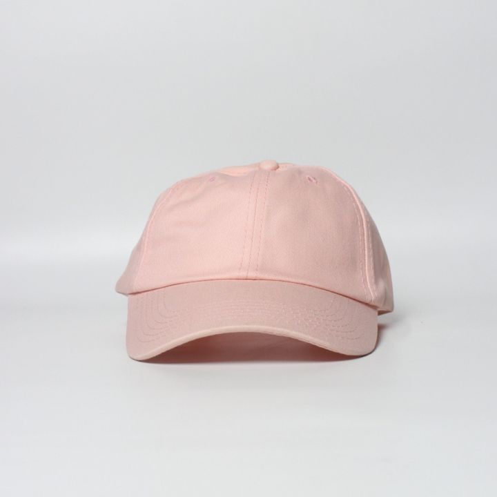 Cotton Plain Cap Unisex Peach Pink | Daraz.lk