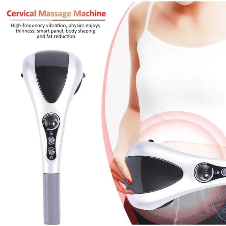 Electric Neck Hammer Dual-head Vertebra Roller Back Hot Compress ...