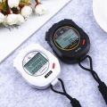 Handheld Digital Timer Stopwatch Chronograph Sports Training Digital Chronometers 3 Rows Display ...