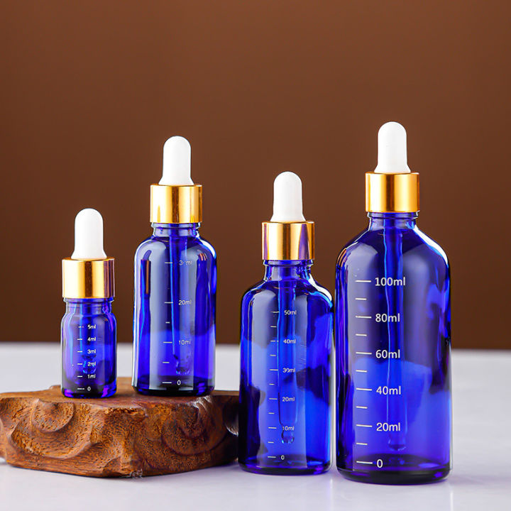 5ml-100ml Dropper Bottles With Scale Reagent Eye Drop Blue Glass ...