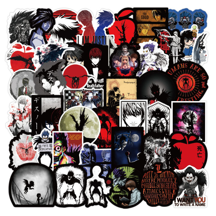 50pcs Death note mobile phone sticker day manga game suitcase graffiti ...