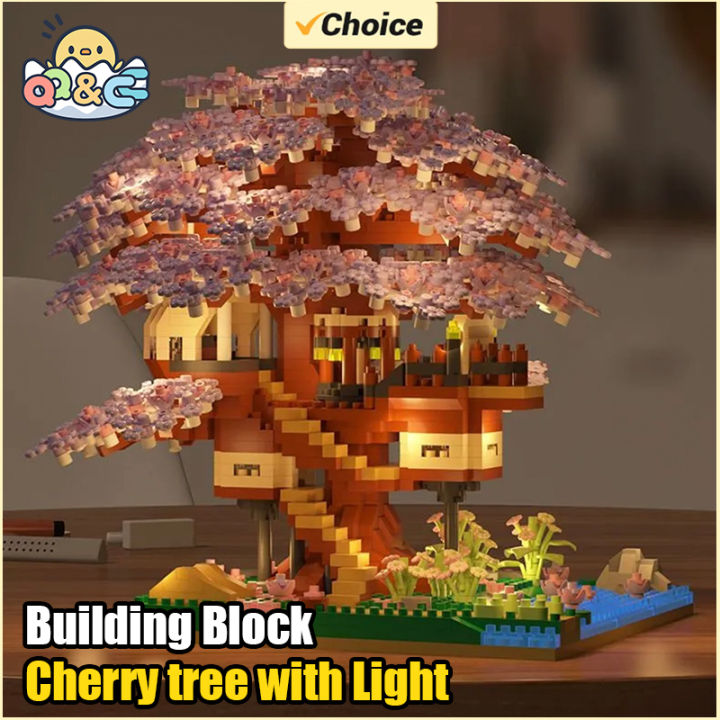 Flowers Tree Christmas DIY House Micro Building Blocks Block Assembly ...