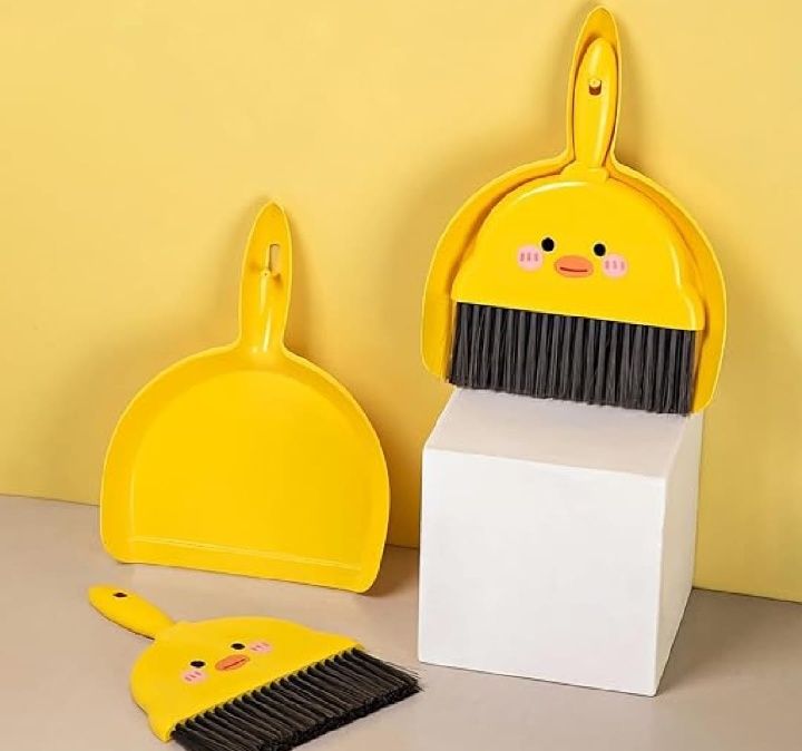 Multi-Purpose Dustpan and Brush Broom Set Kids Hand Broom and Dust Pan ...