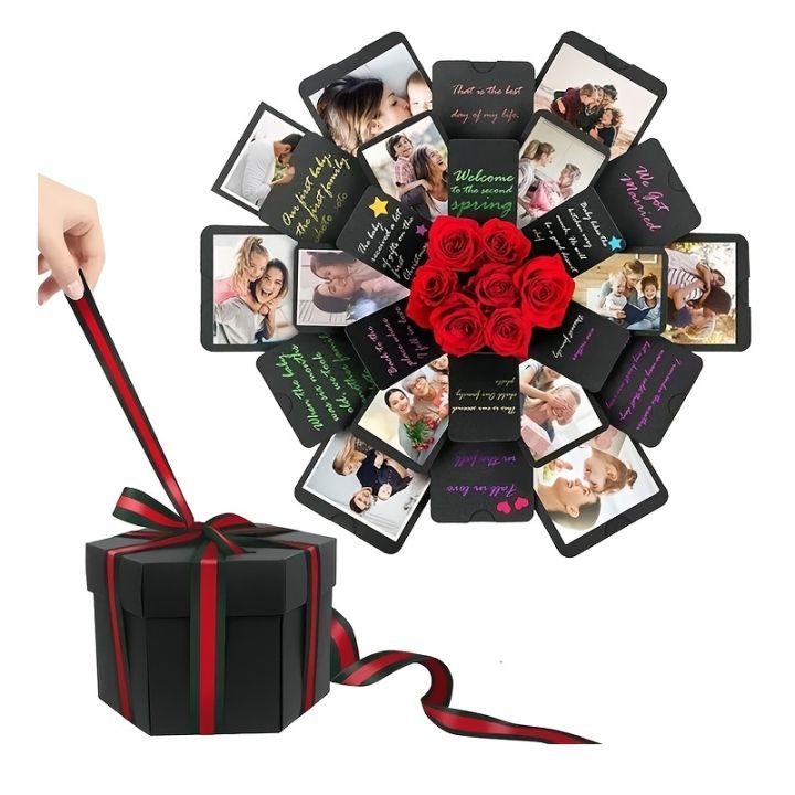 Explosion Gift Box Set DIY Photo Album Creative Surprise Exploding Love ...
