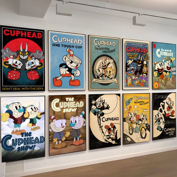 Modern Game Cuphead Good Quality Prints and Posters Vintage Room Home ...