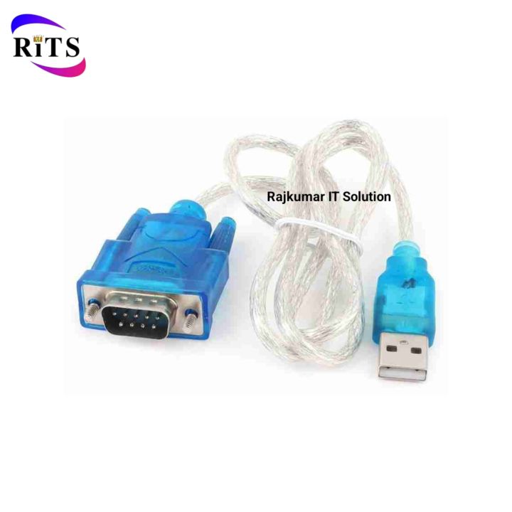 Usb To Rs232 Serial Port 9 Pin Db9 Cable Serial Com Port Adapter Convertor Blue Bd