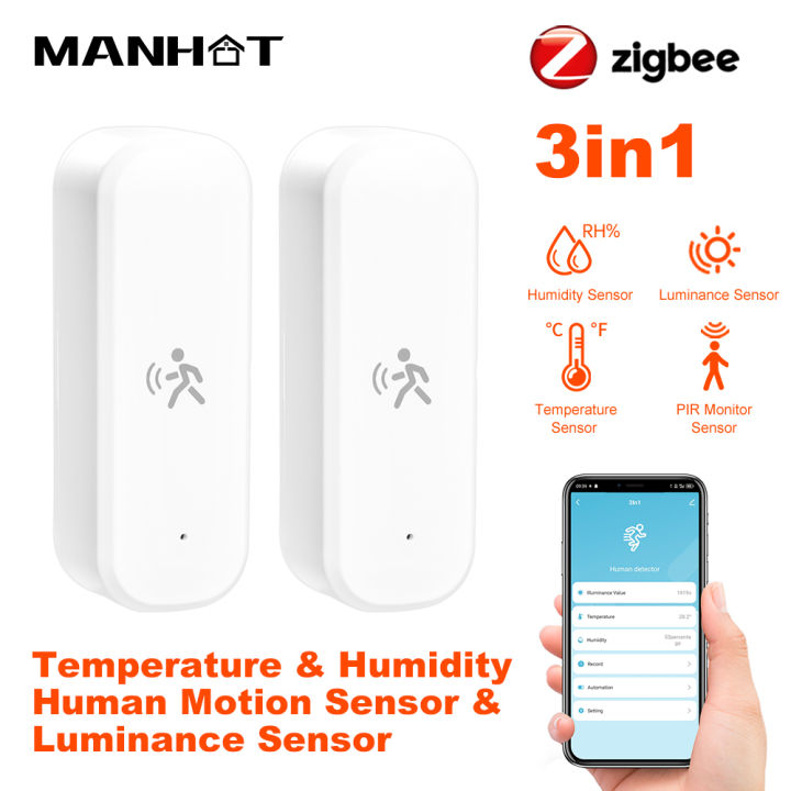 3In1 ZigBee3.0 Zigbee2MQTT Smart Pir Motion Sensor Detector With ...
