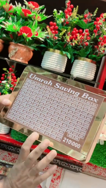 Umrah Saving Box Wooden With Lock For Money 280 Days Price In Pakistan ...
