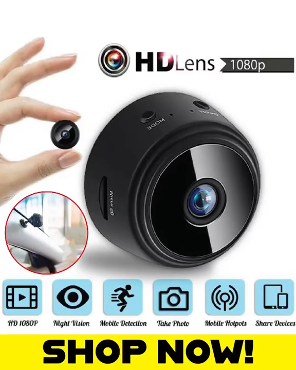 Rechargeable A9 Mini Magnetic Camera | WiFi HD Security Cam with Night ...