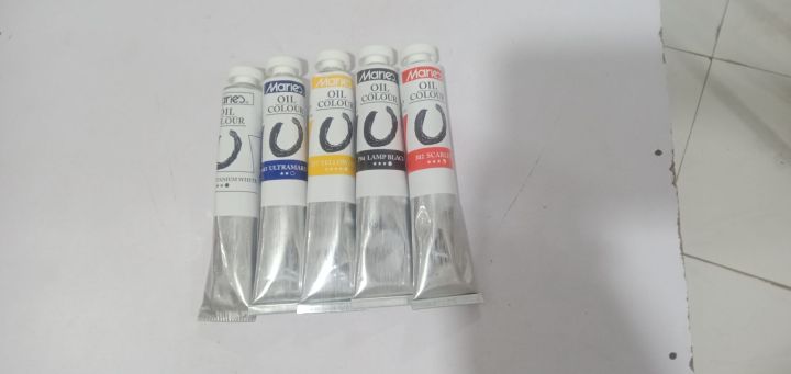 Marie's Oil Color Tubes 5 Basic Color Paints Tube 50 Ml | Daraz.pk