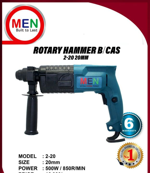 MEN ROTARY HAMMER 20mm Rated Voltage 220V-240V /50-60Hz Rated Power ...