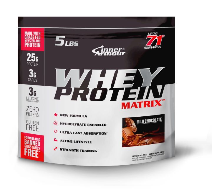 Inner armor whey protein matrix 5lbs, 25 G protein, 71 Servings , Milk ...