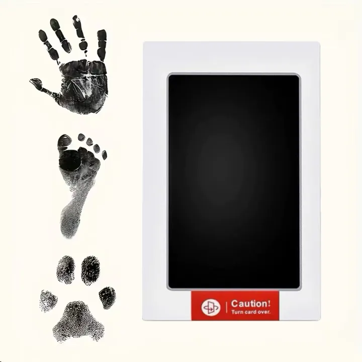 1 Set Baby Handprint Footprints Ink Pads Safe Non-toxic No-Touch Skin ...