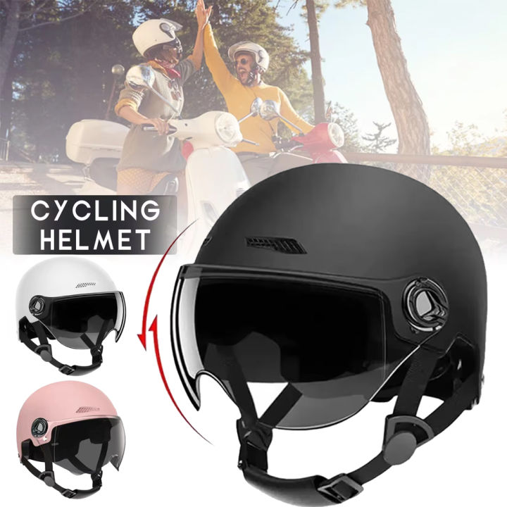 Motorcycle Helmet Bicycle Helmets for Men Women Adult Motorbike Scooter ...
