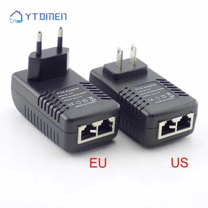 POE Adaptor AC 110V-240V To DC 12V 15V 18V 24V 48V 0.5A 1A POE Injector ...