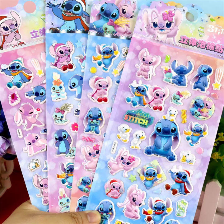 1Pcs Disney Cartoon Stitch Bubble 3D Stickers Perfect For Giving ...