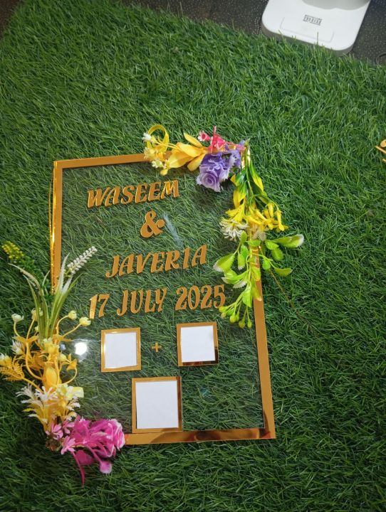 nikkah frame, thumb board, nikkah certificate, acrylic Frame | Daraz.pk