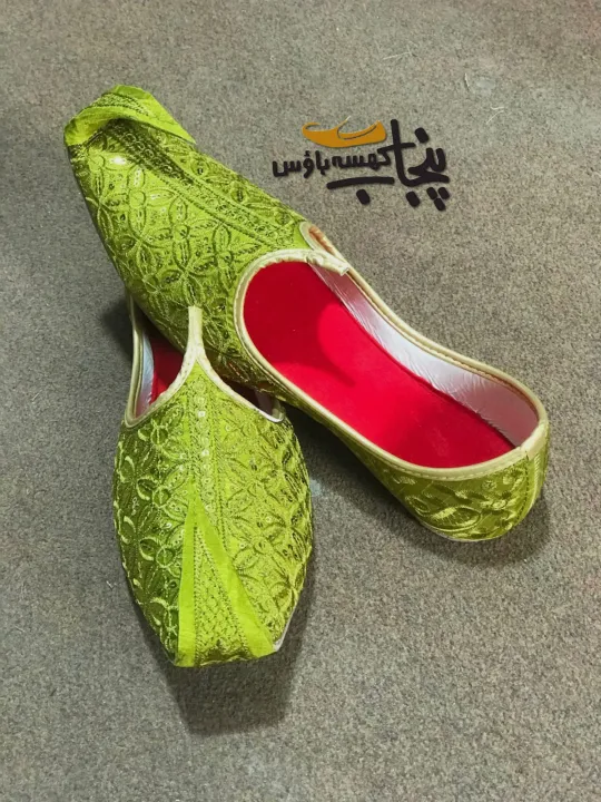 Green Pumpy khussa for boys mehndi dress matching pumpy sheet soal ...