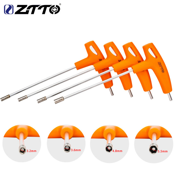 ZTTO Bicycle T-handle Internal Nipple Wrench 3.2/3.6/4.8/5.5mm ...