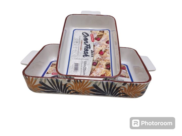 Danny Home Rectangular Ceramic Oven Tray 8.5"x5.5" | Daraz.pk