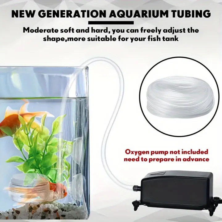 Fish Tank Air Compressor Aerator Pipe Aquarium Accessories Silicone ...