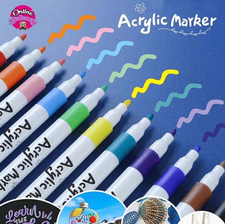 Acrylic Markers Set For Canvas, Painting, Glass, Lettering, art, Sketch ...