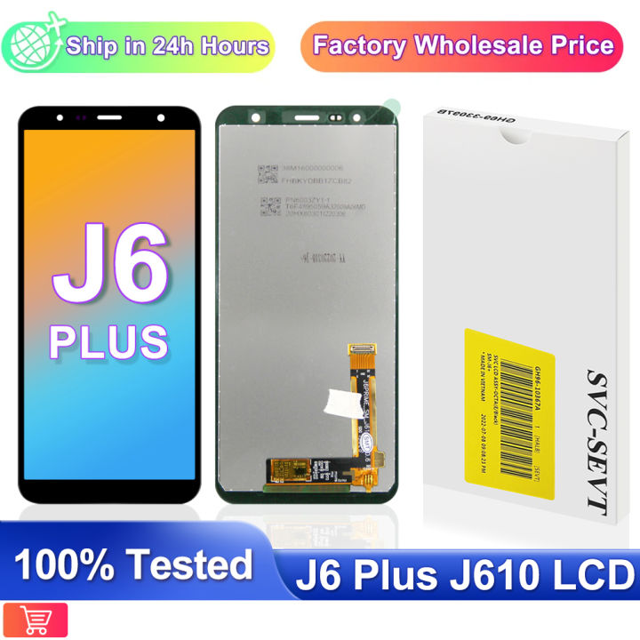 Amoled 6.0'' LCD For Samsung Galaxy J6+ J610 SM-J610F J610FN Display ...