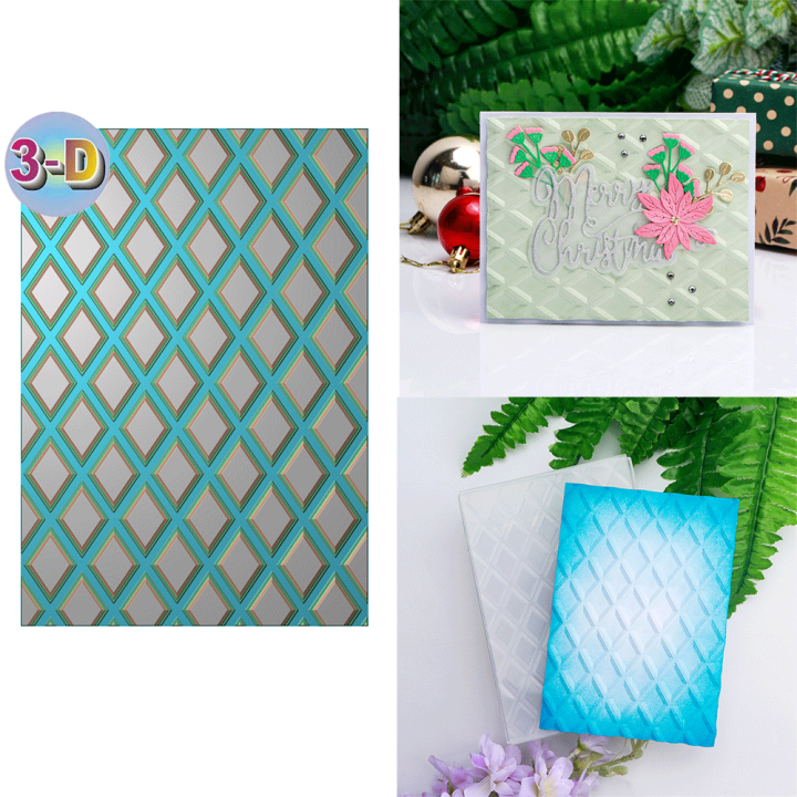 Dimensional Diamonds 3D Embossing Folder and Matching Dies for Adding ...