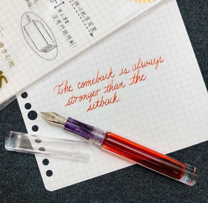 Moonman C1 EF Nib Transparent Large-capacity Eyedropper Fountain Pen ...